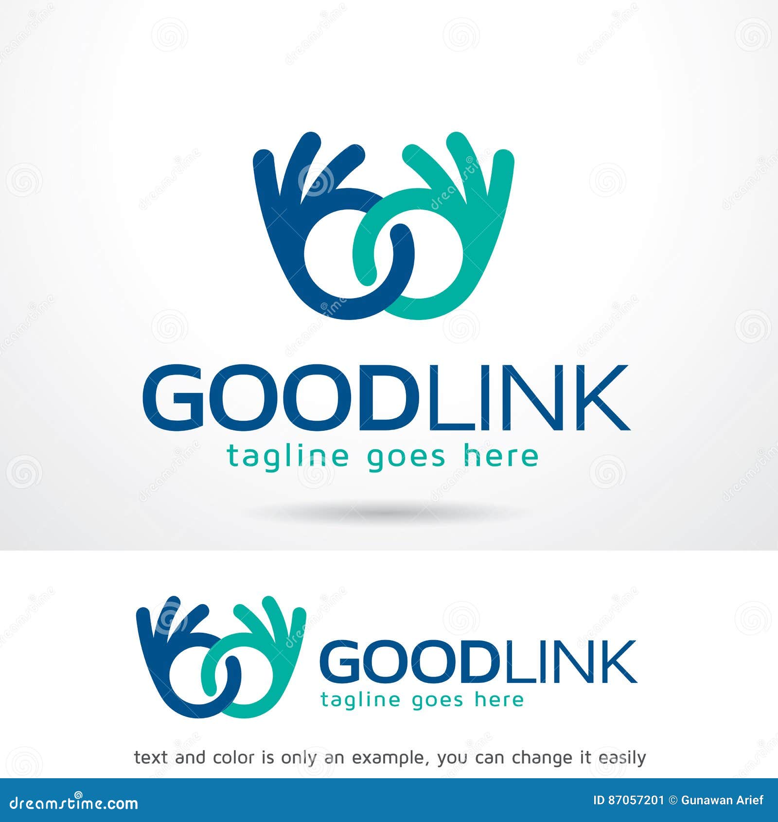 Good Link Logo Template Design Vector Stock Vector - Illustration of ...