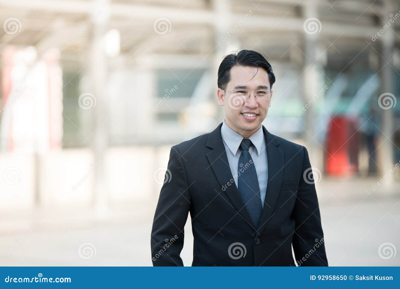 Good Looking Asian Business Man Standing with Formal Suit. Stock Photo ...