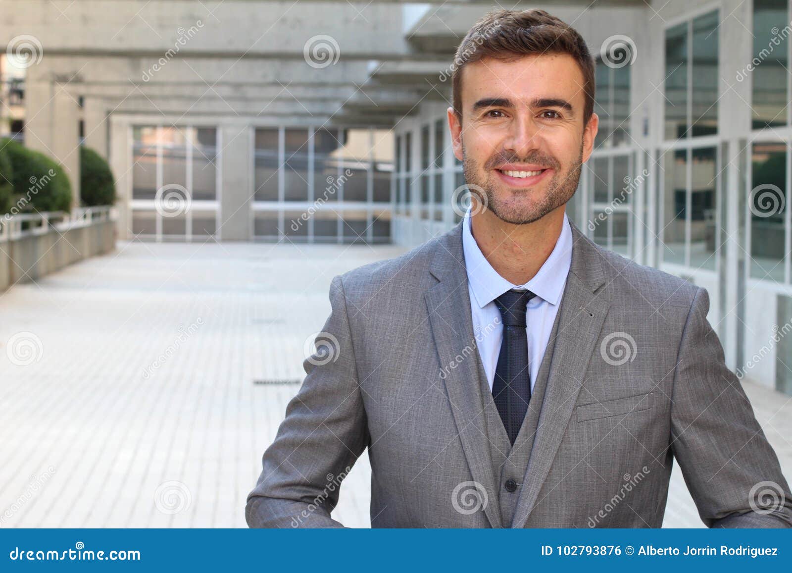 Good Looking Businessman in Office Space Stock Photo - Image of ...