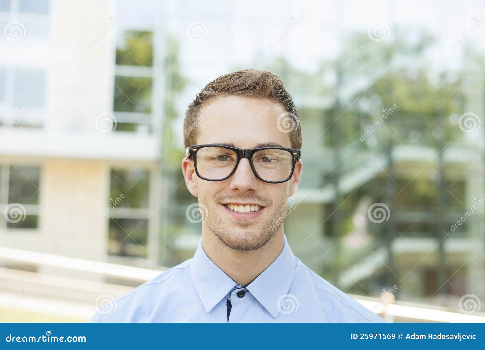 Good Looking Businessman with Retro Nerd Glasses Stock Image - Image of ...