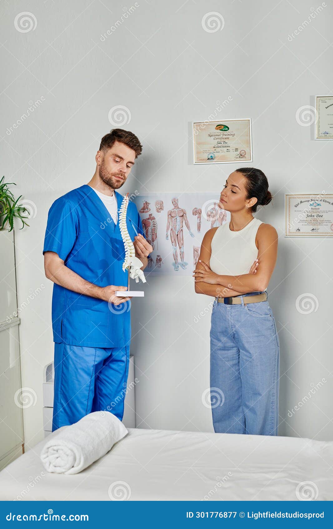 Good Looking Doctor in Blue Medical Stock Image - Image of health ...