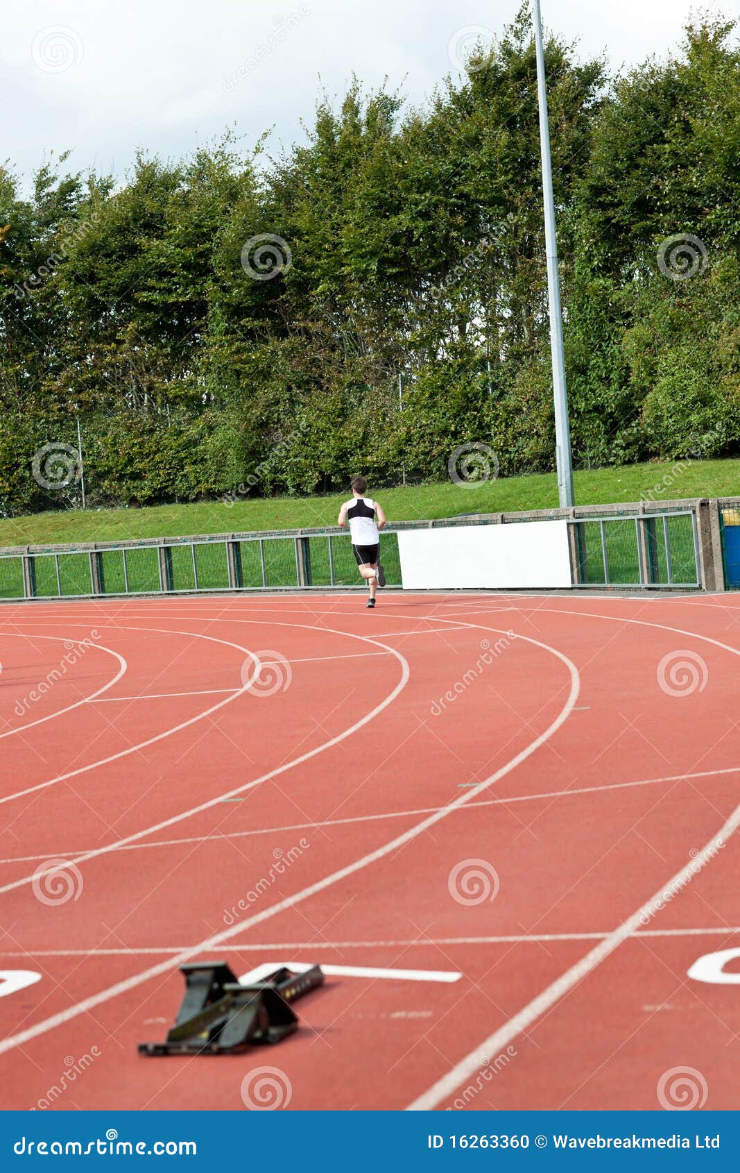 Sprinter Training At Stadium Track. Progress And Achievement. Training ...