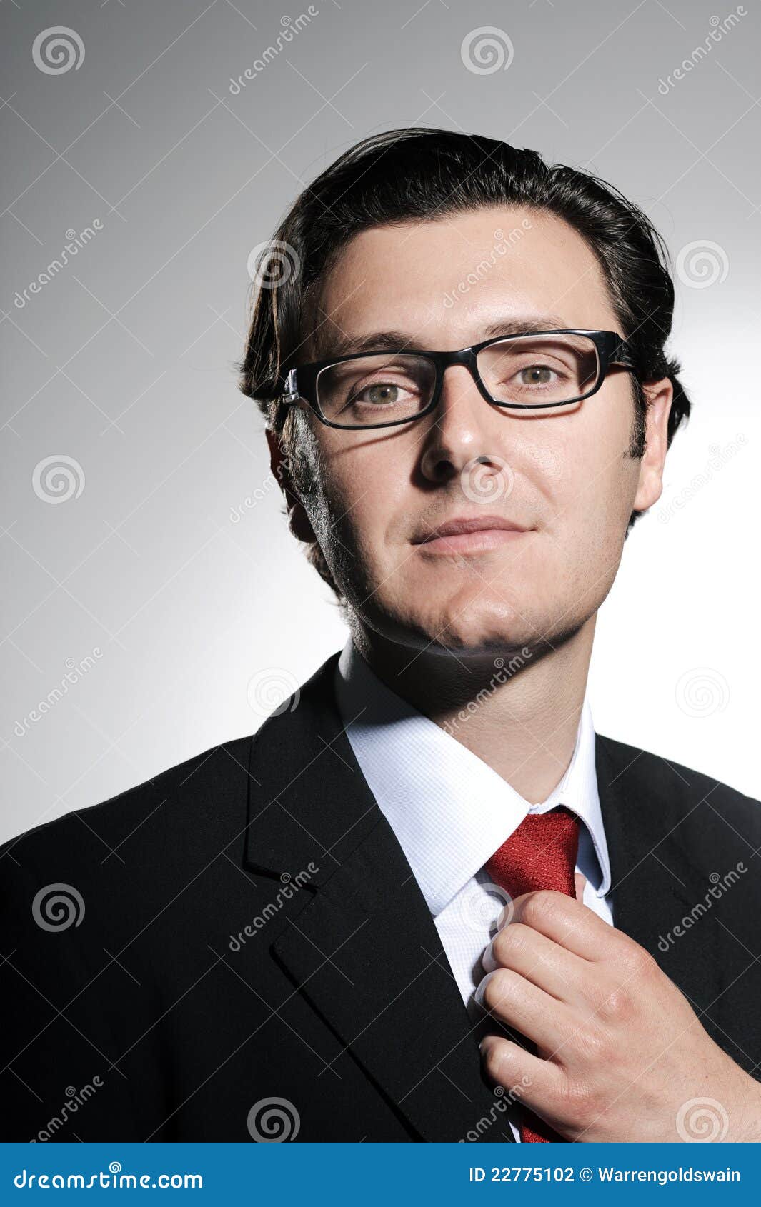 Good Looking Man in a Business Suit and Glasses Stock Photo - Image of ...