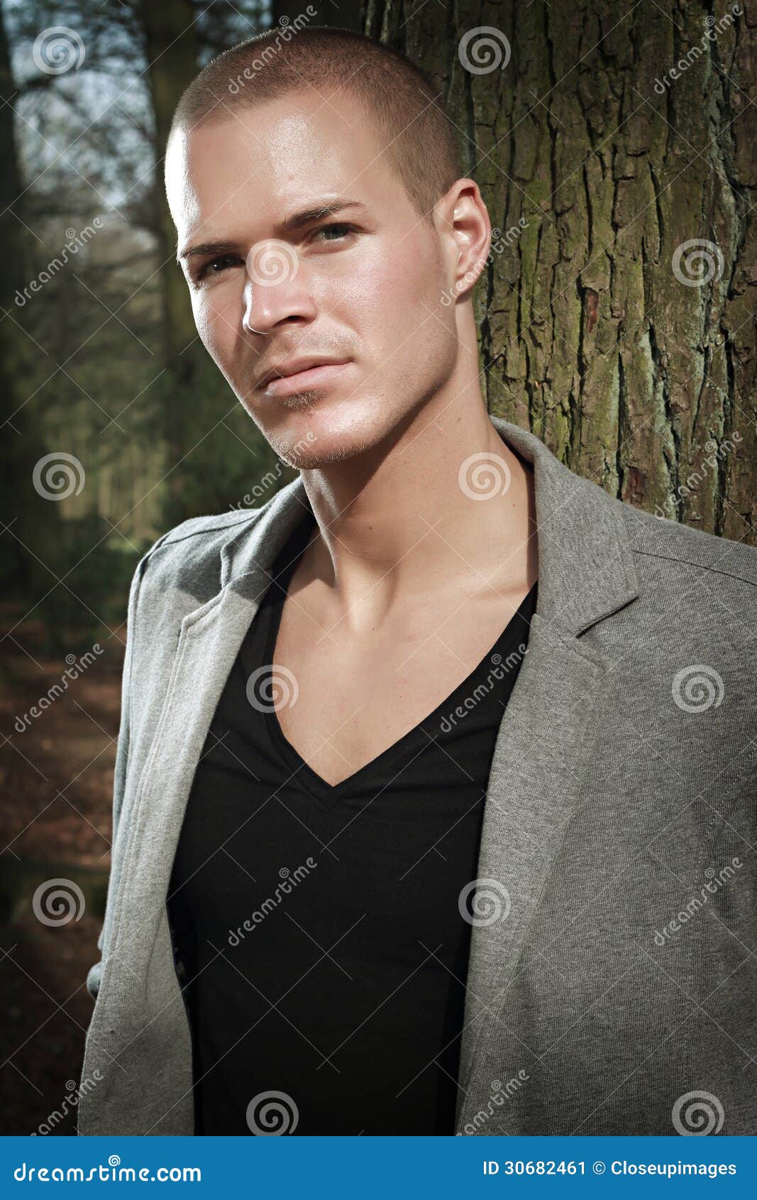 Good looking man outdoor stock image. Image of freshness - 30682461