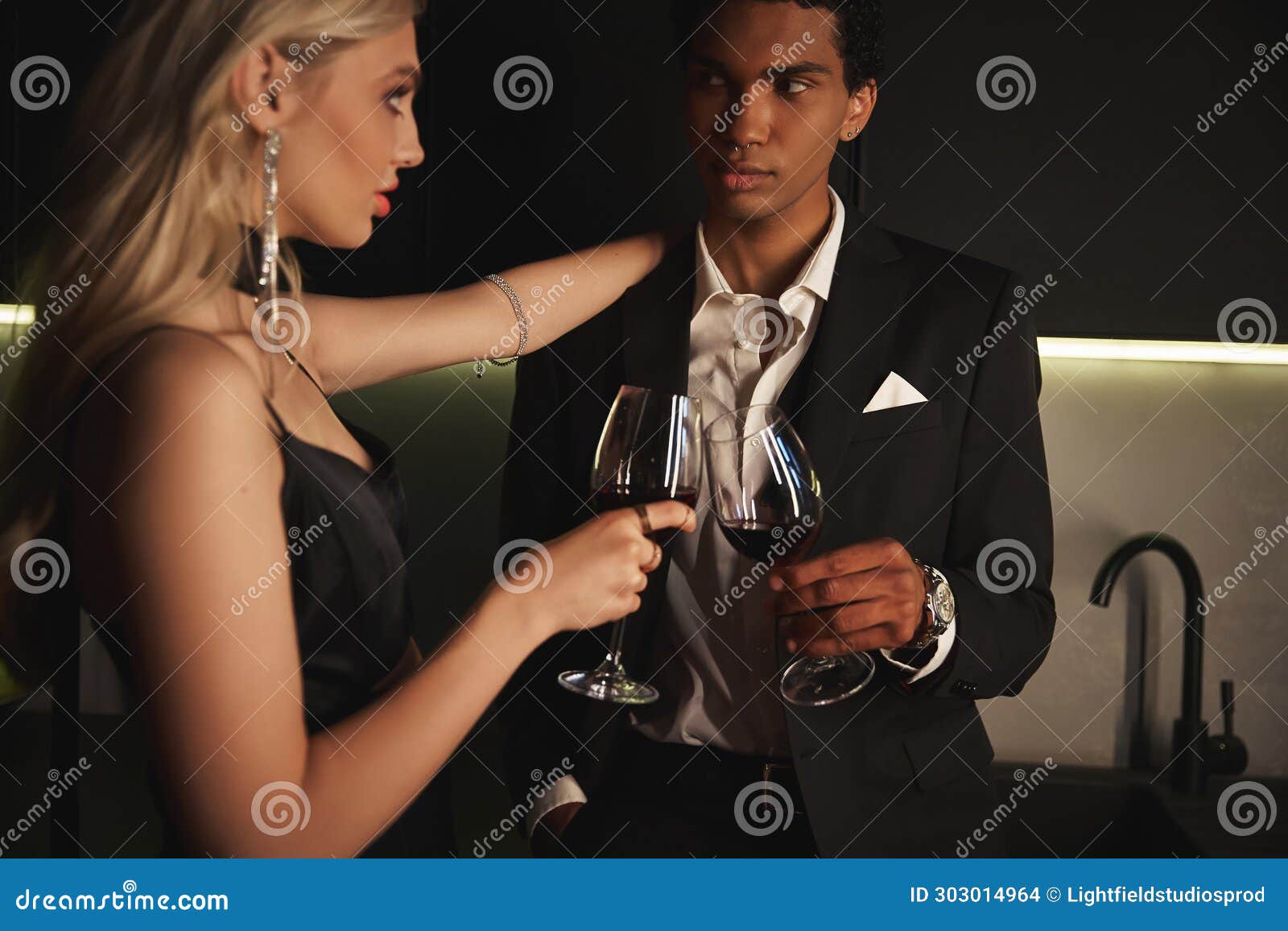 Good Looking Multicultural Couple in Evening Stock Photo - Image of ... Good Looking Multicultural Couple in Evening Stock Photo - Image of ...