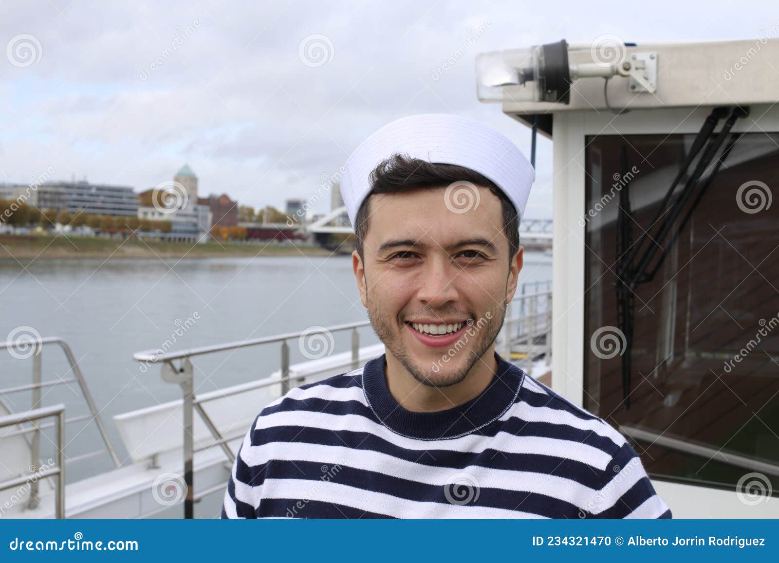 Good Looking Seaman in Ship Stock Photo - Image of happy, occupation ...