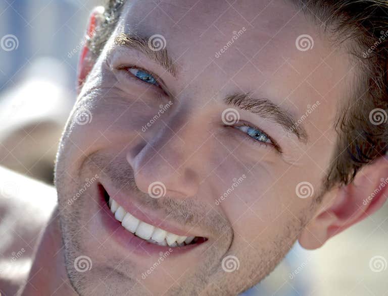 Good looking smiling guy stock image. Image of blue, eyes - 26386119