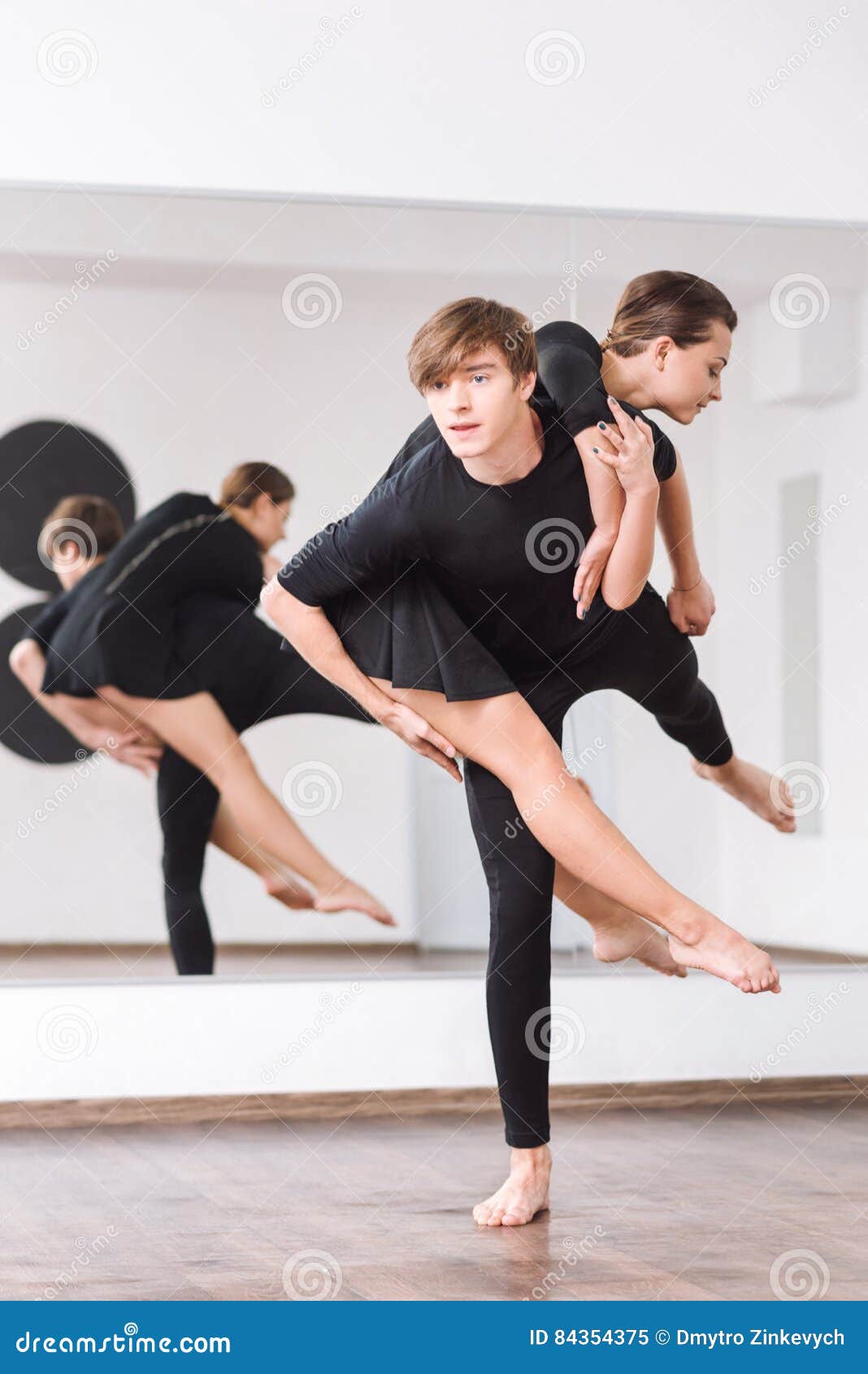 Good Looking Strong Man Practicing Ballet Dancing Stock Image - Image ...