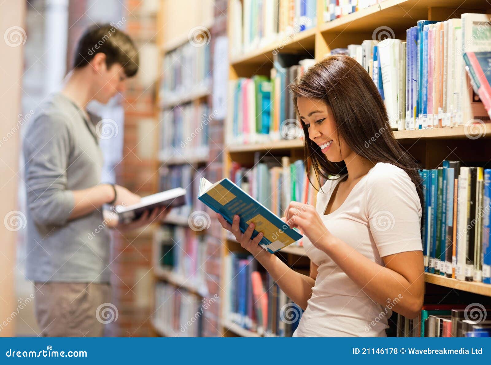 Good Looking Students Reading Books Stock Photo - Image of appearance ...