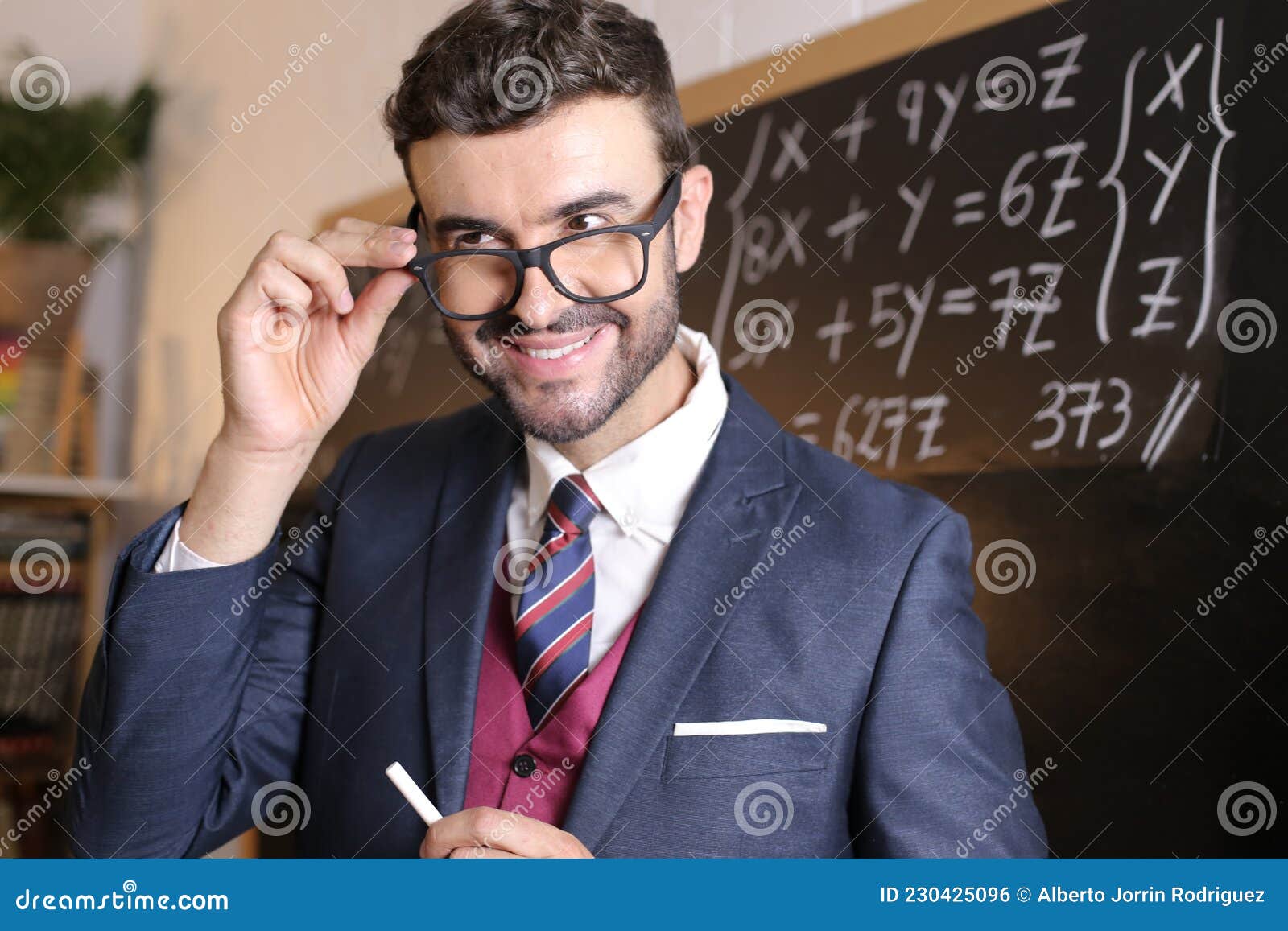 Good Looking Teacher in School Uniform Stock Photo - Image of ...