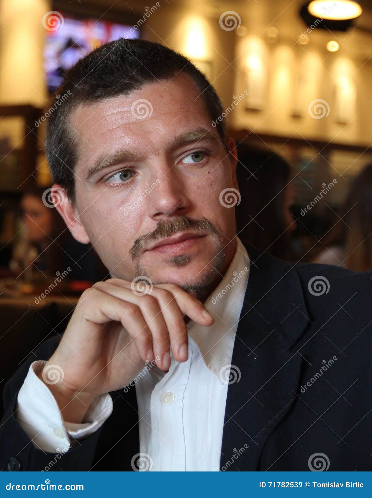 Good Looking Thinker stock image. Image of clothing, blue - 71782539