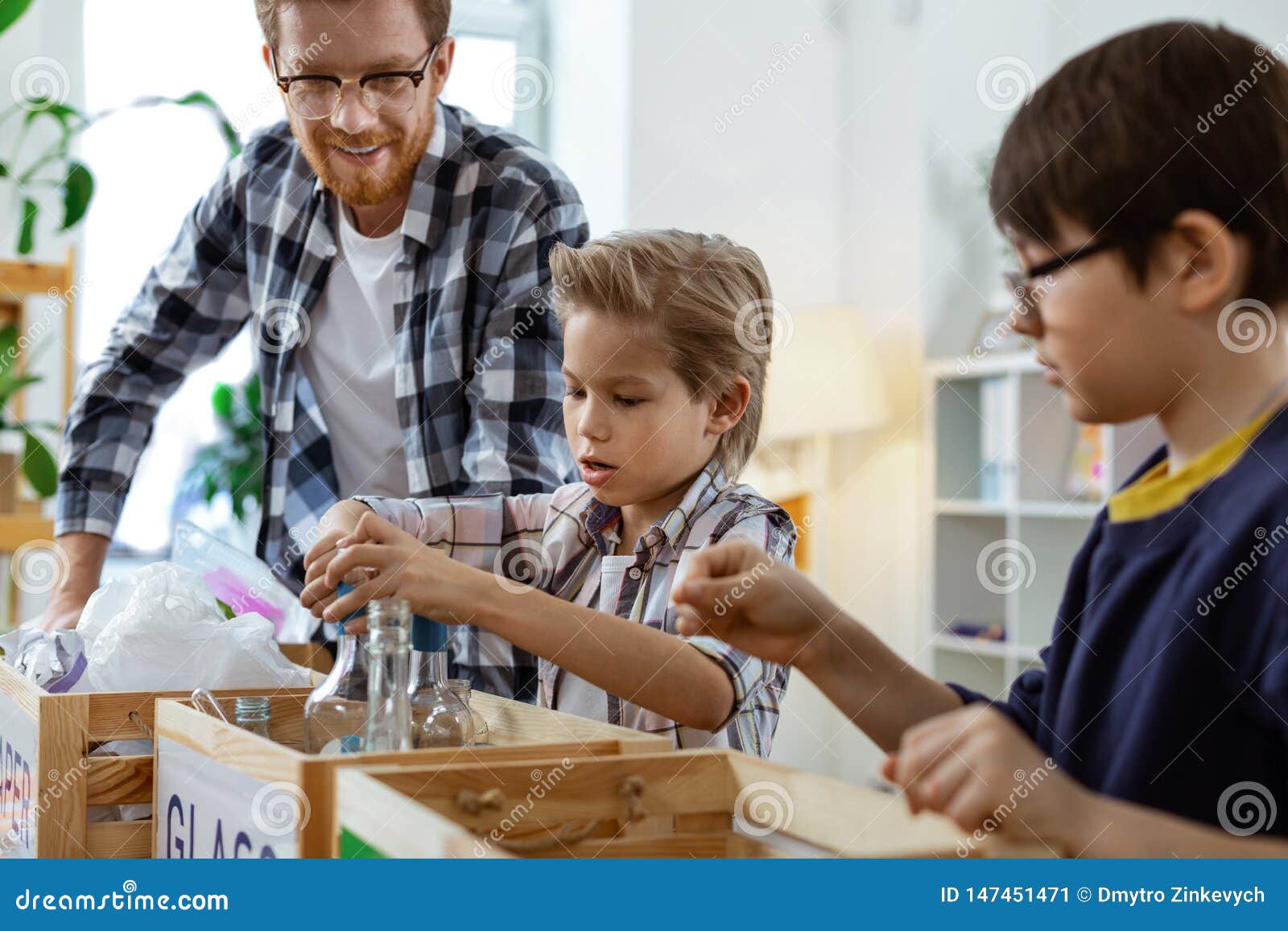 Good-looking Young Child Resolutely Fighting Garbage and Trash Stock ...
