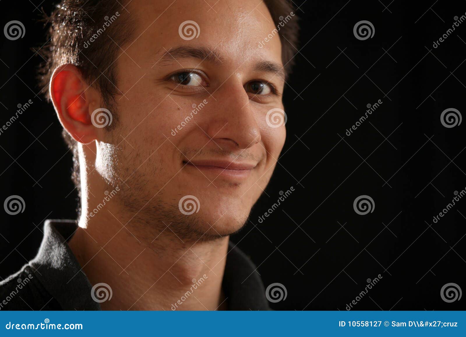Good Looking Young Man in Studio Stock Image - Image of collar, face ...