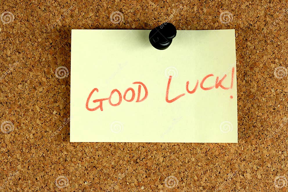 Good Luck stock image. Image of paper, adhesive, postit - 3280411
