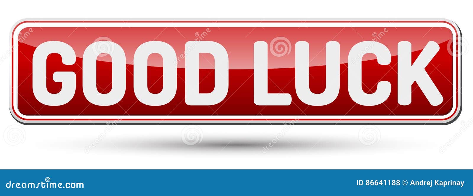 GOOD LUCK - Abstract Beautiful Button with Text. Stock Vector ...