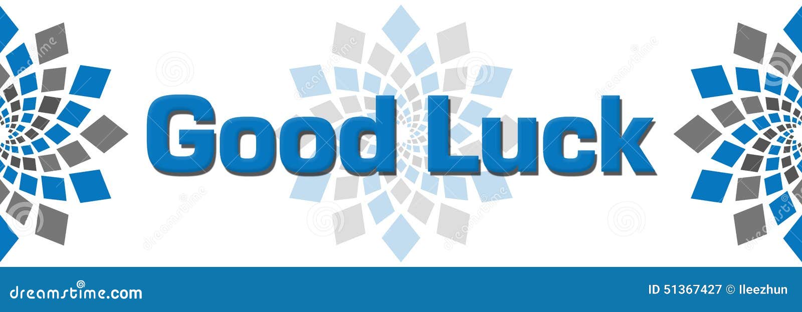 Good Luck Blue Grey Square Elements Stock Illustration - Illustration ...