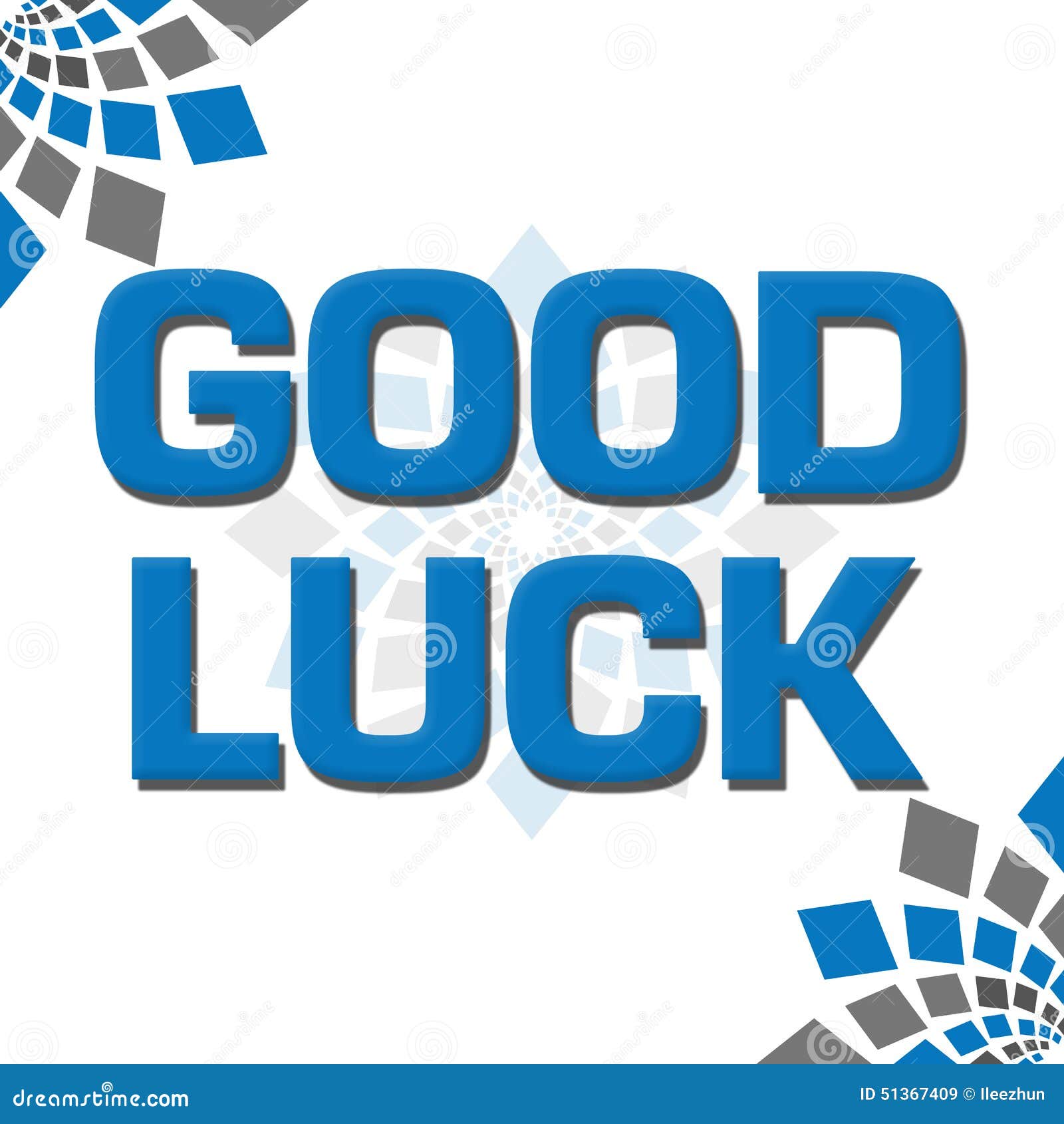 Good Luck Blue Grey Squares Elements Square Stock Illustration ...