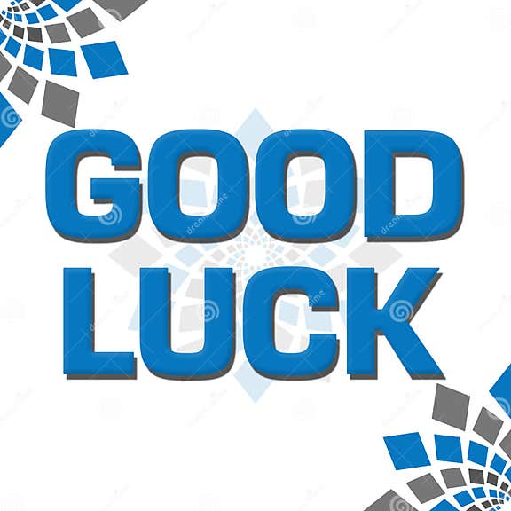 Good Luck Blue Grey Squares Elements Square Stock Illustration ...