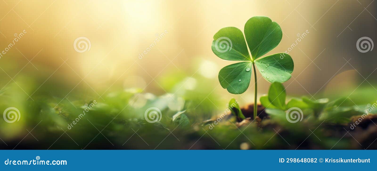 Good Luck Clover Leaf AI Generated Stock Illustration - Illustration of ...