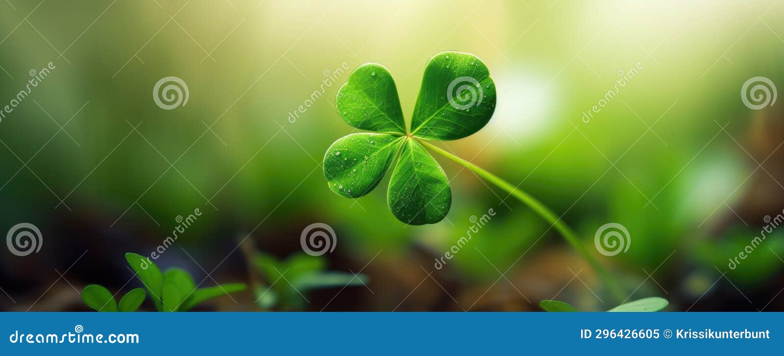 Good Luck Clover Leaf AI Generated Stock Illustration - Illustration of ...