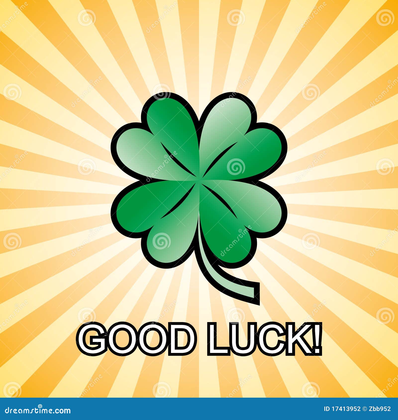 Good Luck Clover - Vector | CartoonDealer.com #17413952