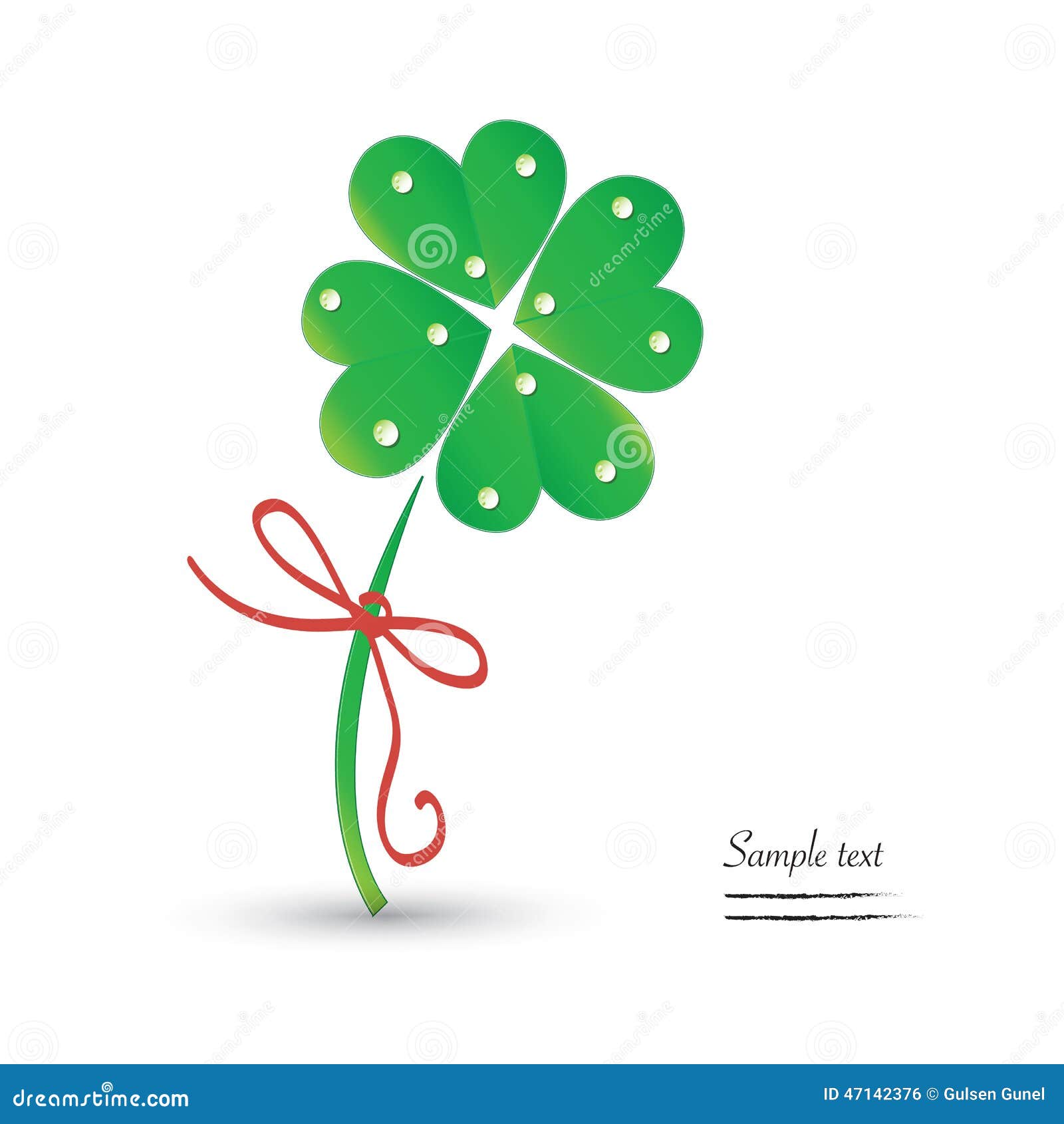 Good Luck Clover Vector Background Stock Illustration - Image: 47142376