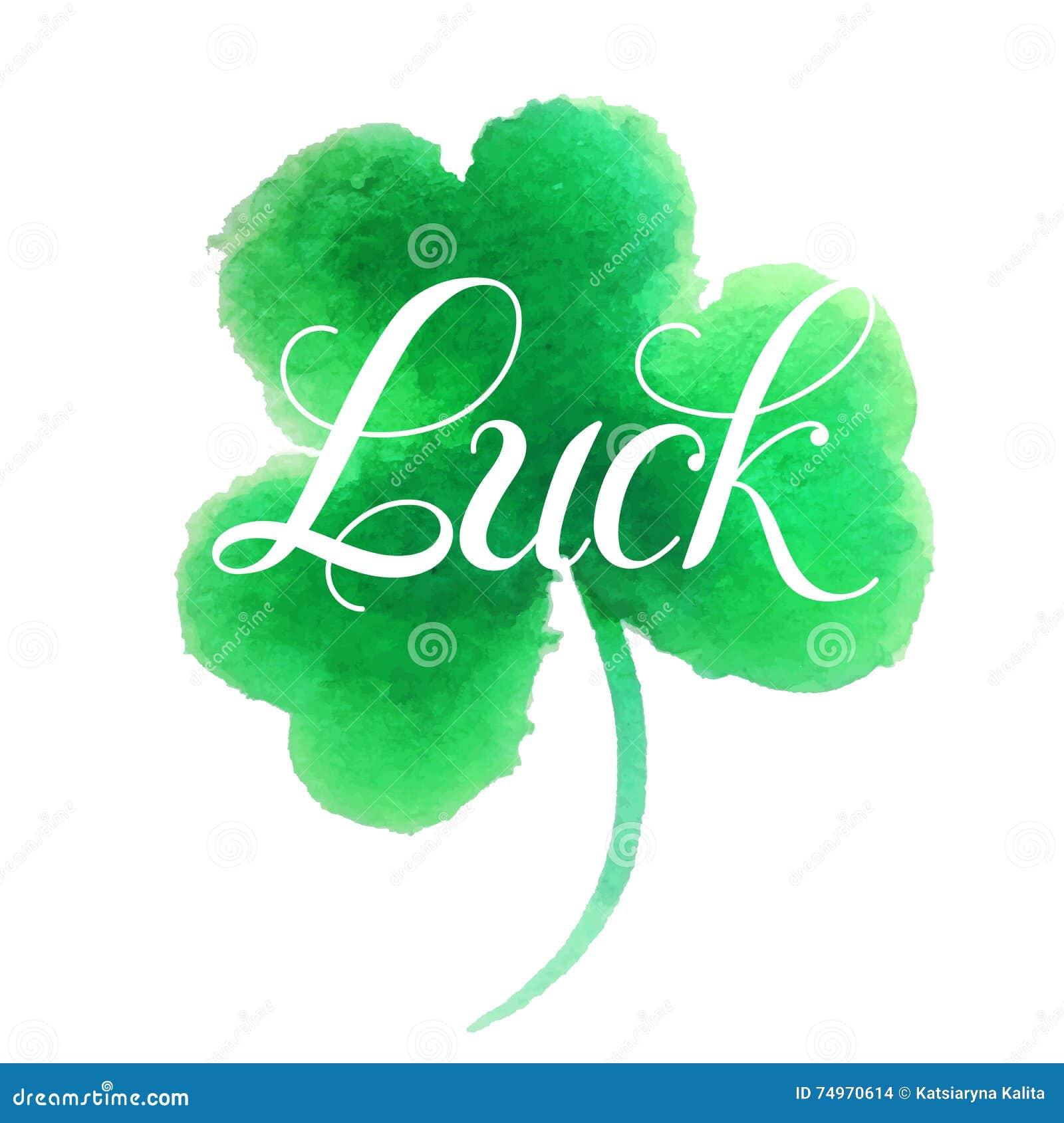 Good Luck Four Leaf Clover. Stock Vector - Illustration of good, march ... Good Luck Four Leaf Clover. Stock Vector - Illustration of good, march ...