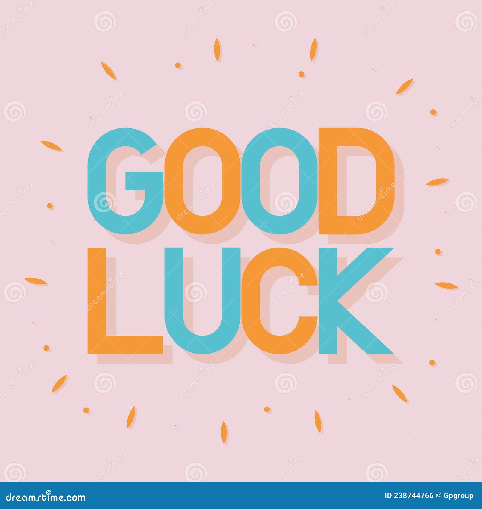 Good luck illustration stock vector. Illustration of message - 238744766