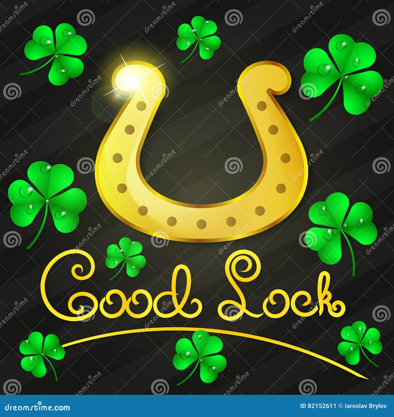 Good luck illustration stock vector. Illustration of holiday - 82152611