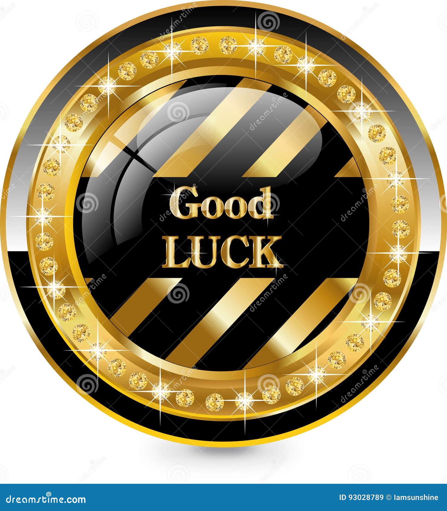 Good luck label stock illustration. Illustration of business - 93028789