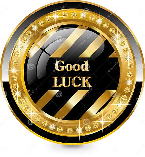 Good Luck label stock illustration. Illustration of business - 93028955