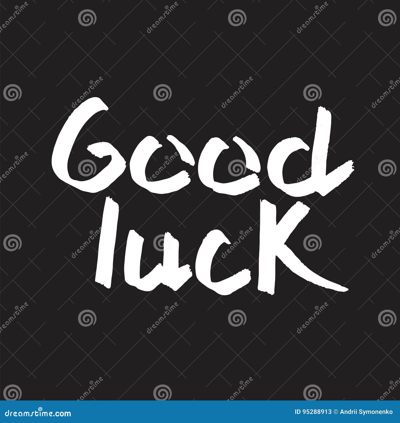 Good Luck Lettering. Hand Draw Lettering. Vector Illustration Stock ...