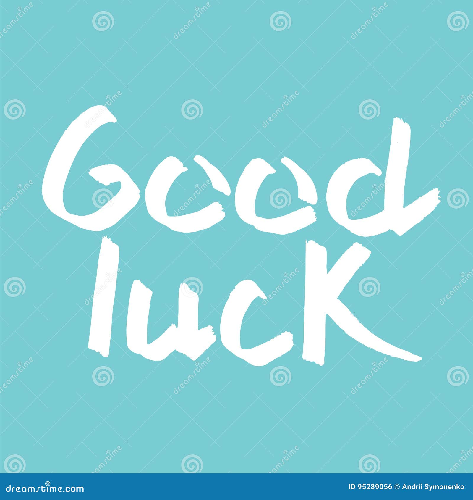Good Luck Lettering. Hand Draw Lettering. Vector Illustration Stock ...