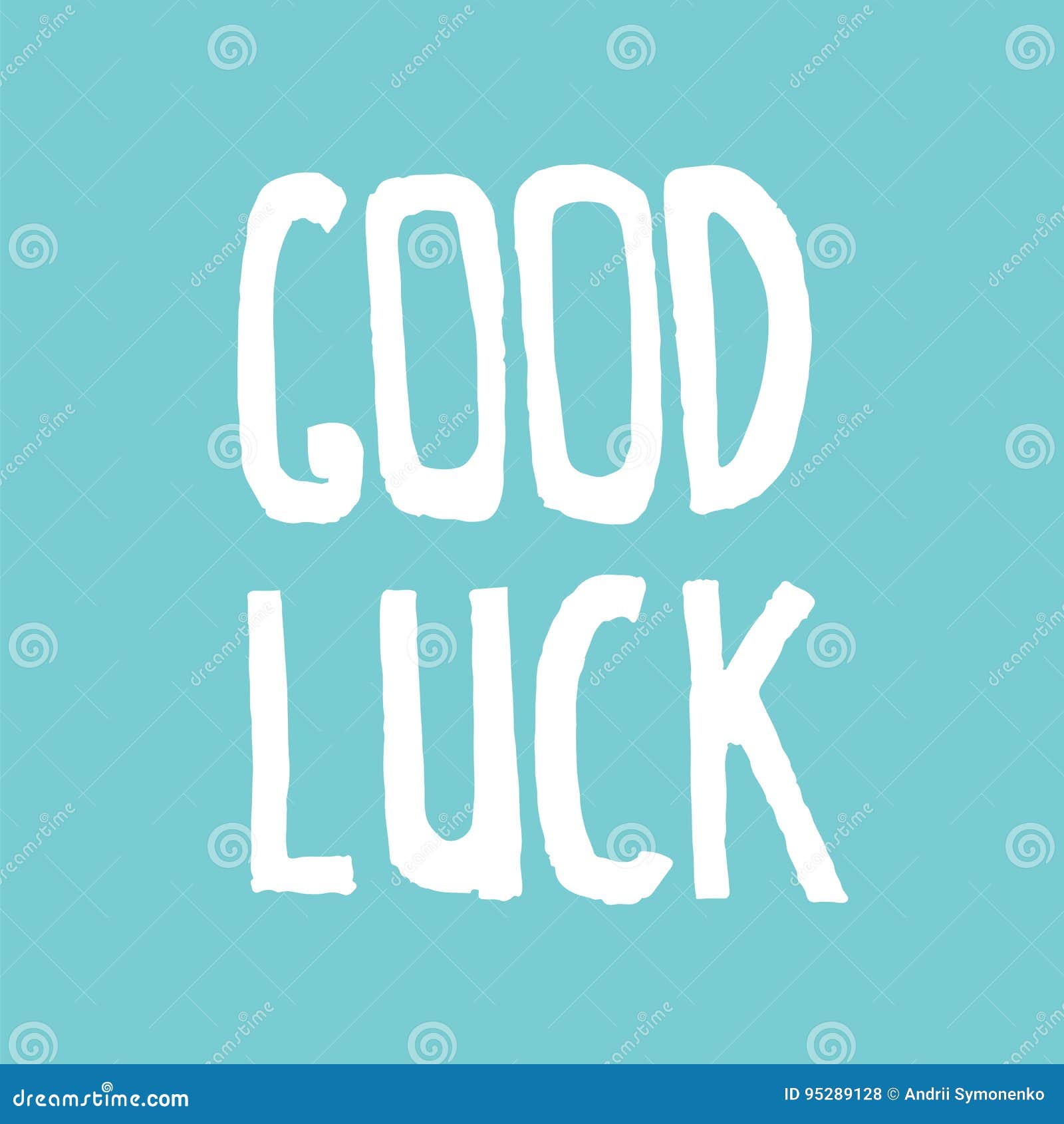 Good Luck Lettering. Hand Draw Lettering. Vector Illustration Stock ...
