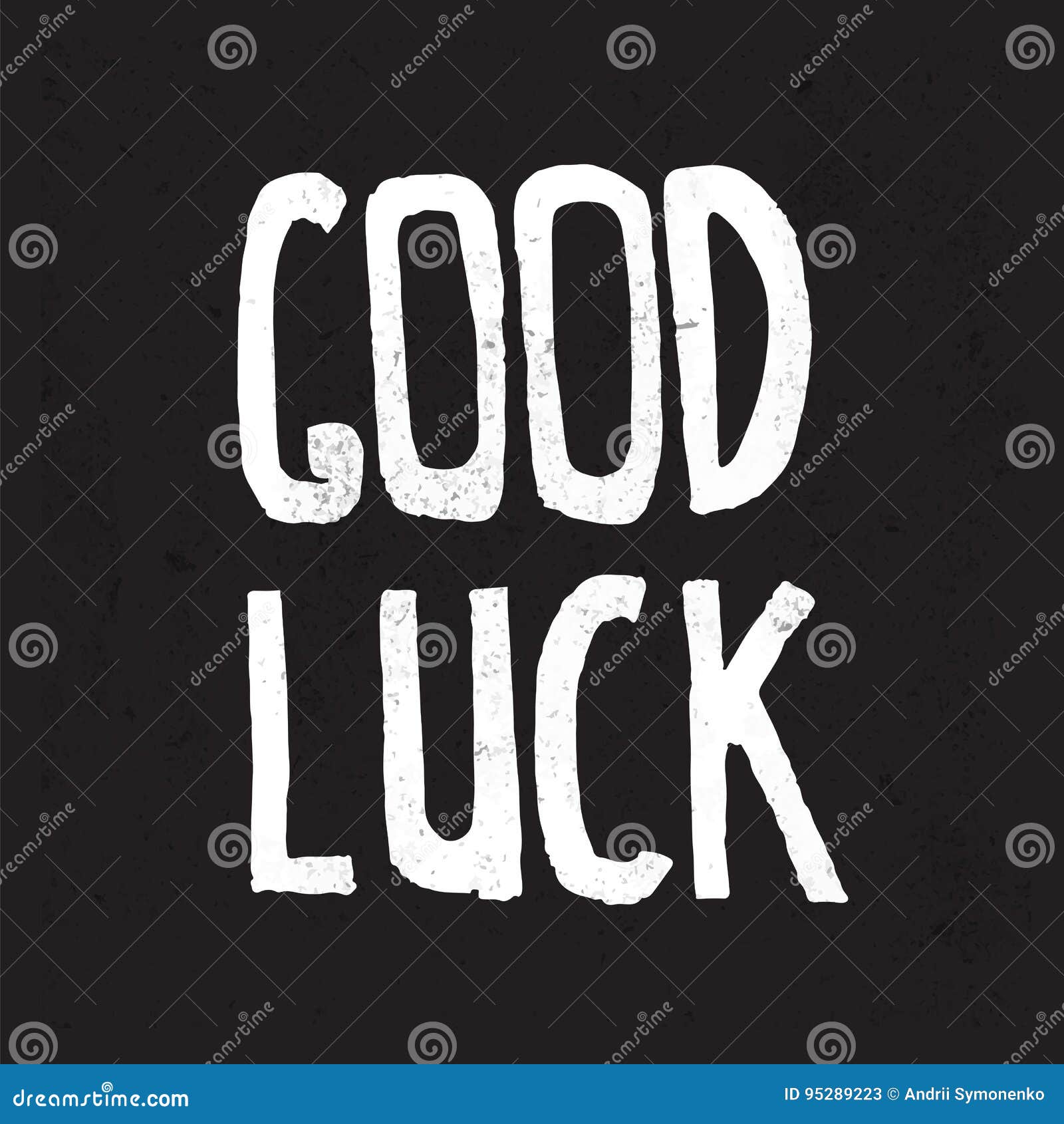 Good Luck Lettering. Hand Draw Lettering. Vector Illustration Stock ...