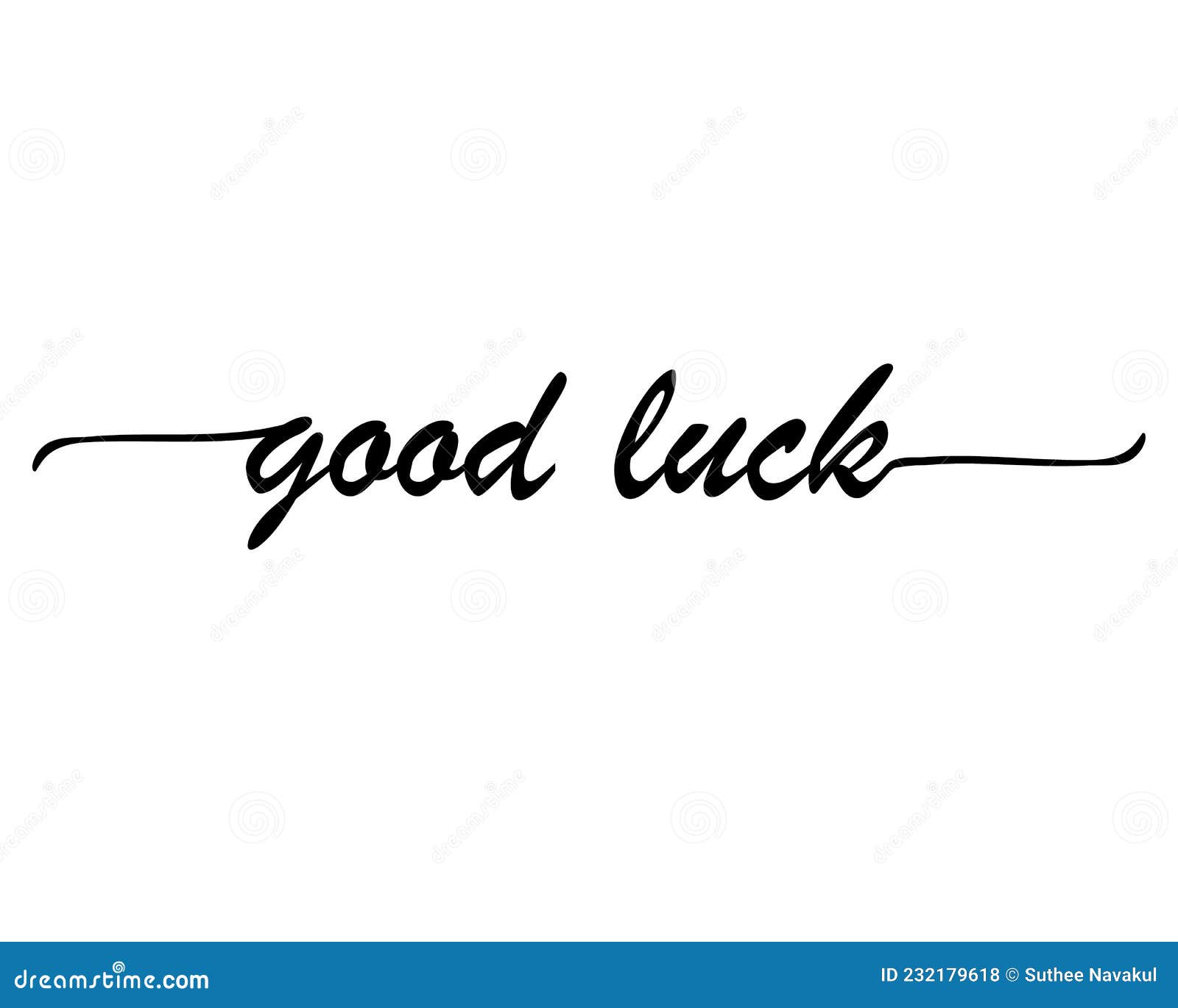 Good Luck Lettering Typography. Good Luck Calligraphy Stock Vector ...