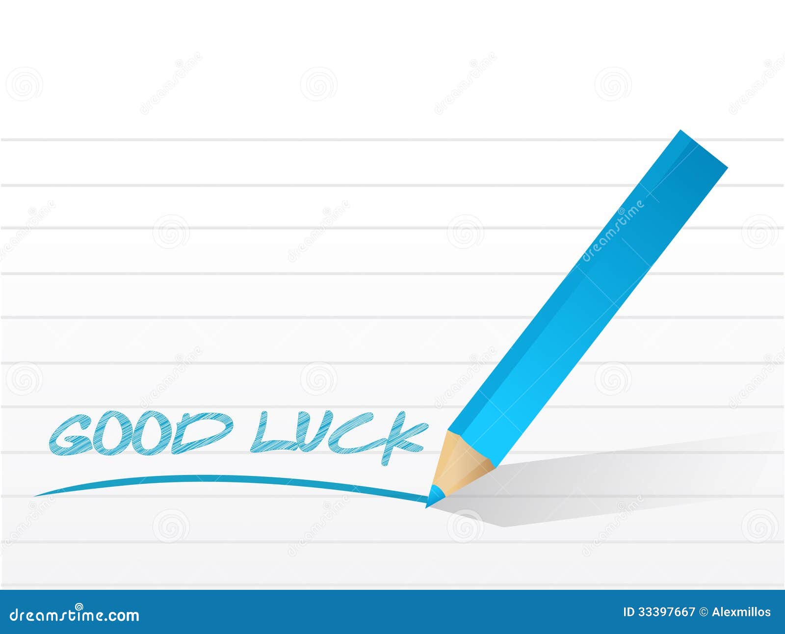 Good luck message written stock illustration. Illustration of guidance ...