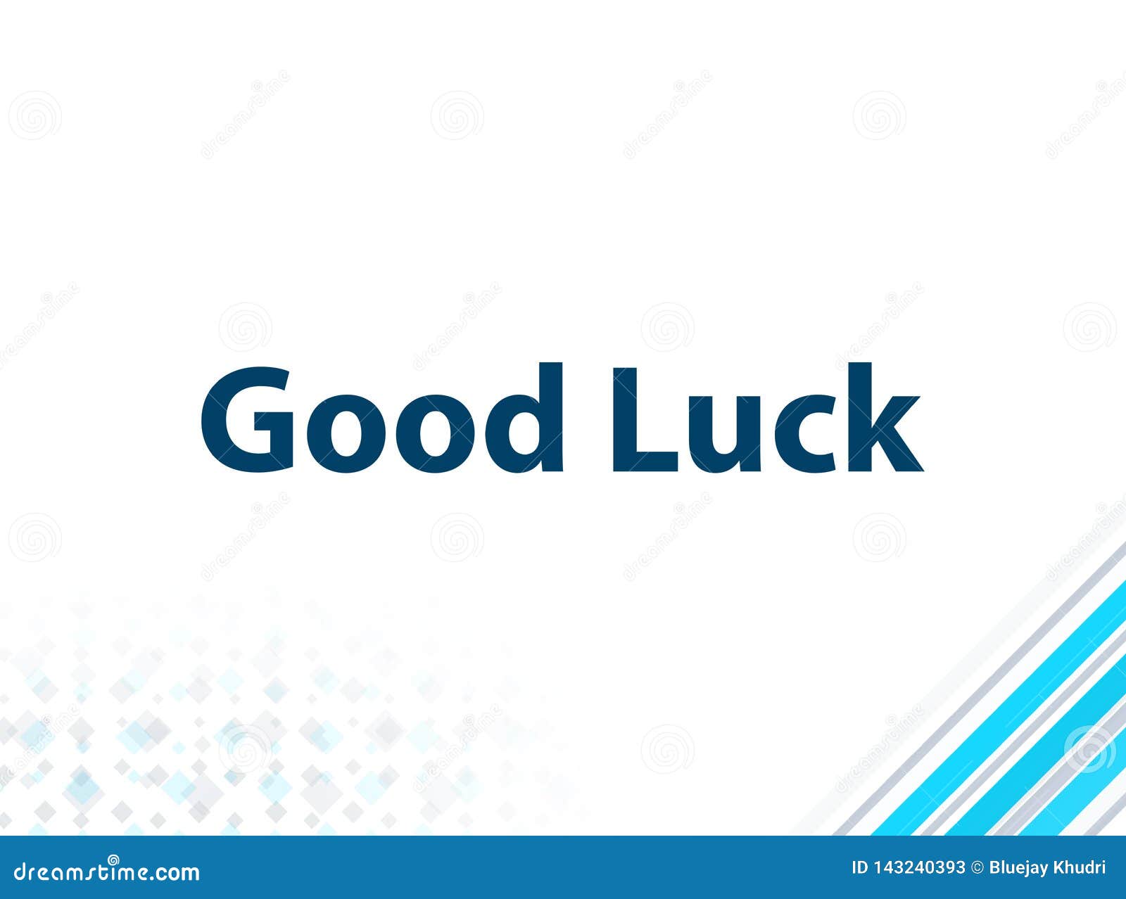 Good Luck Modern Flat Design Blue Abstract Background Stock ...