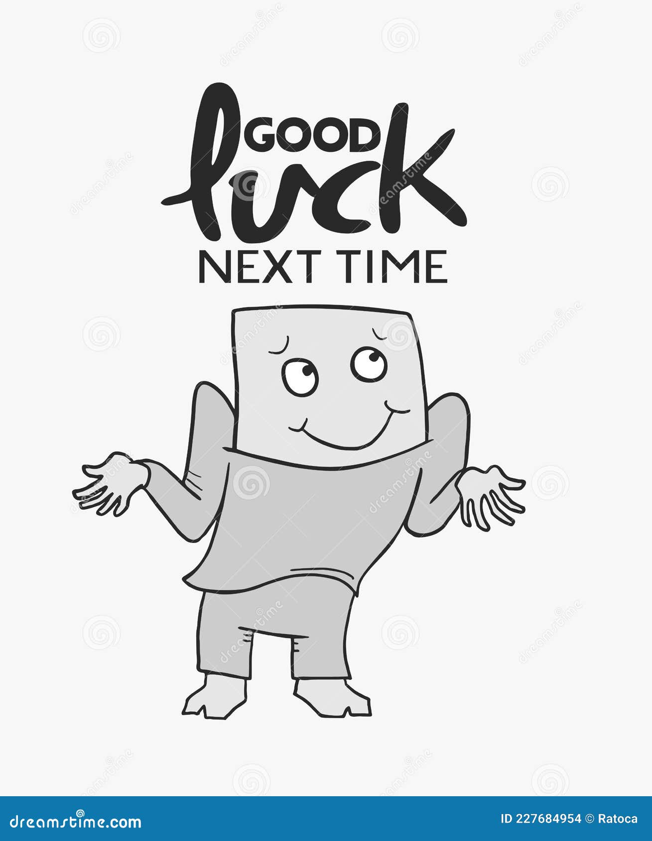 Good Luck Next Time Message Stock Vector - Illustration of invitation ...