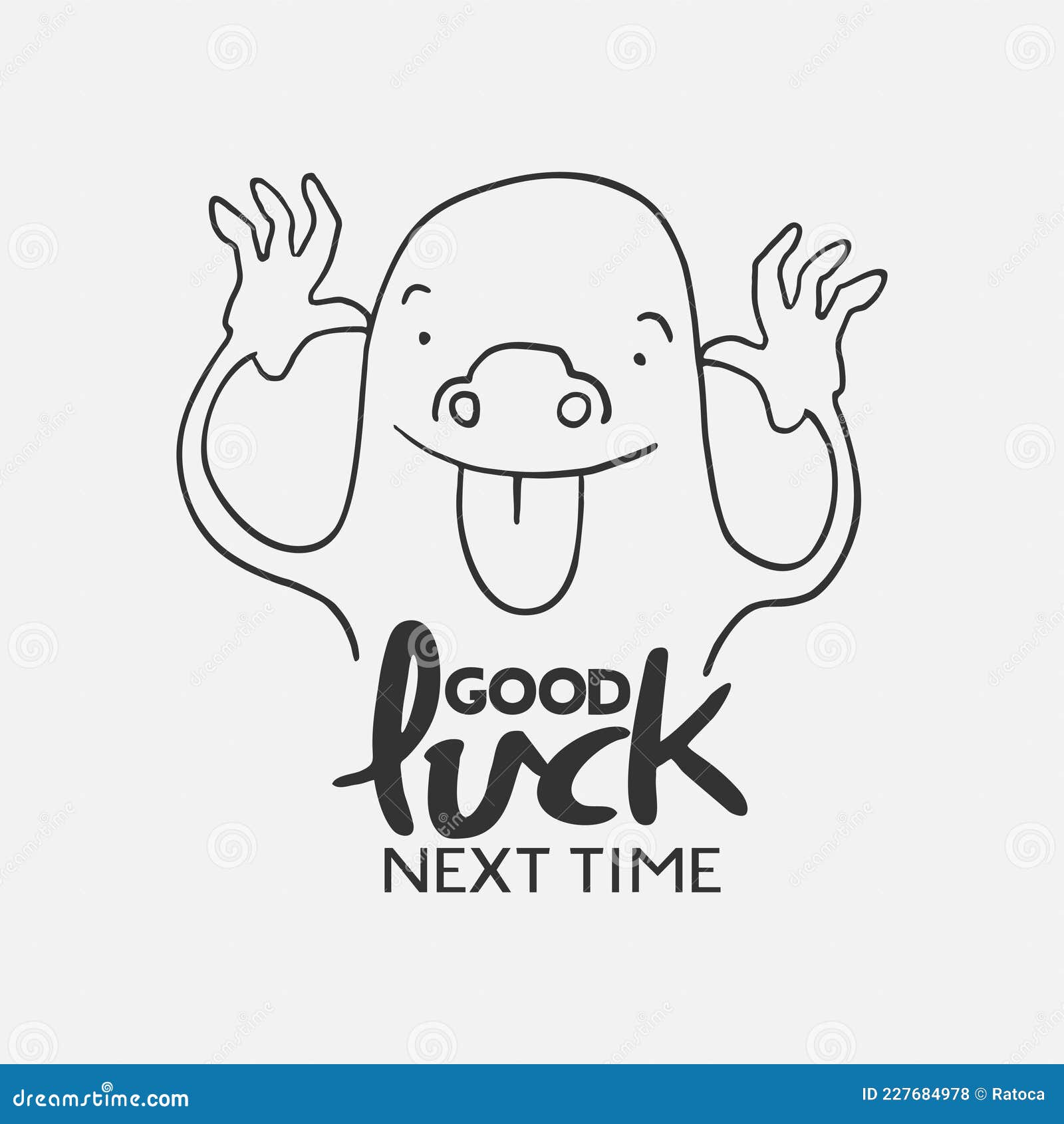 Good Luck Next Time Message Stock Vector - Illustration of time, poster ...