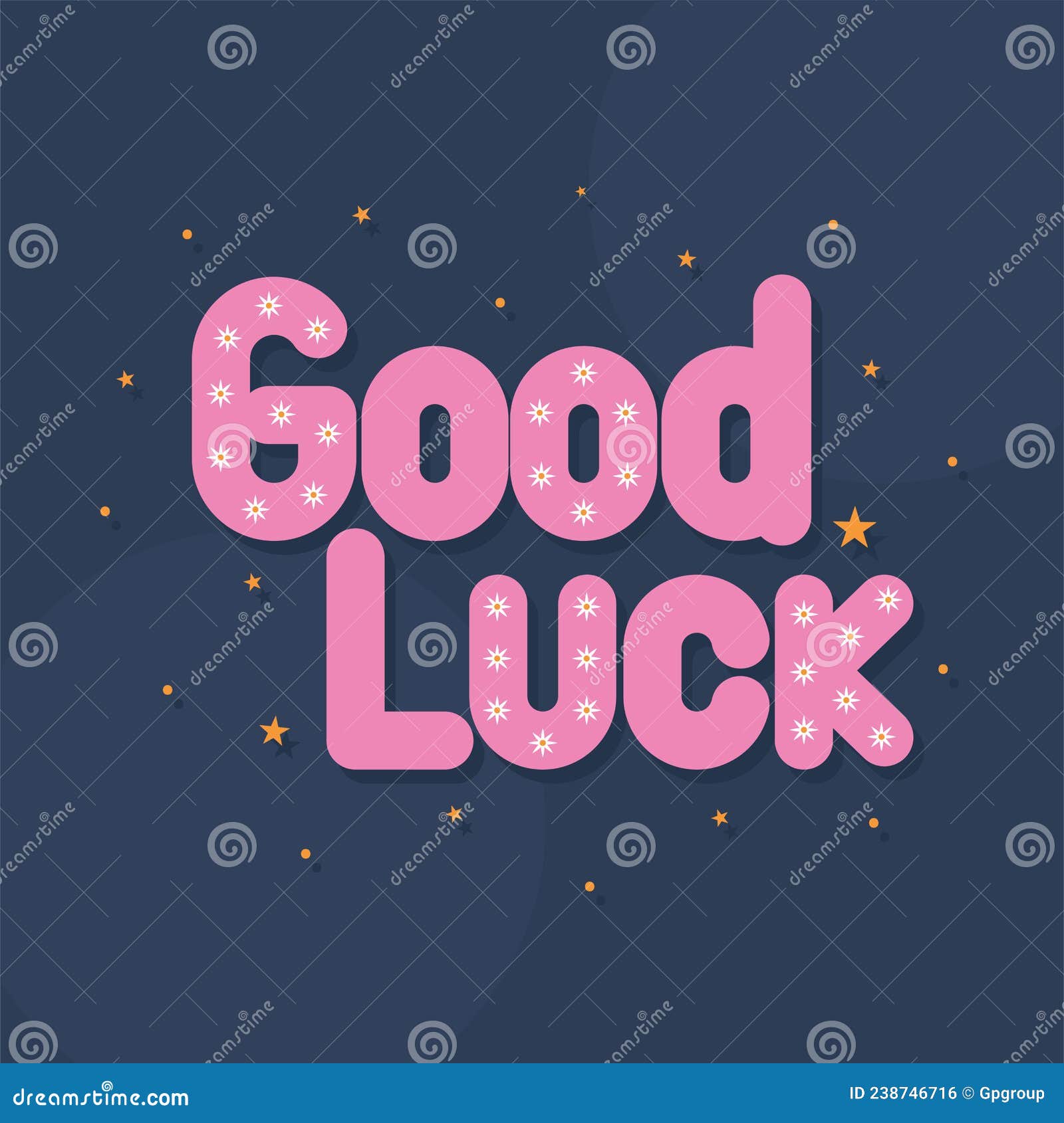 Good luck poster stock vector. Illustration of goodbye - 238746716