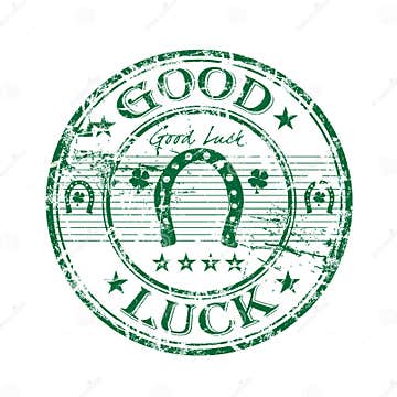 Good luck rubber stamp stock vector. Illustration of leaf - 8581312