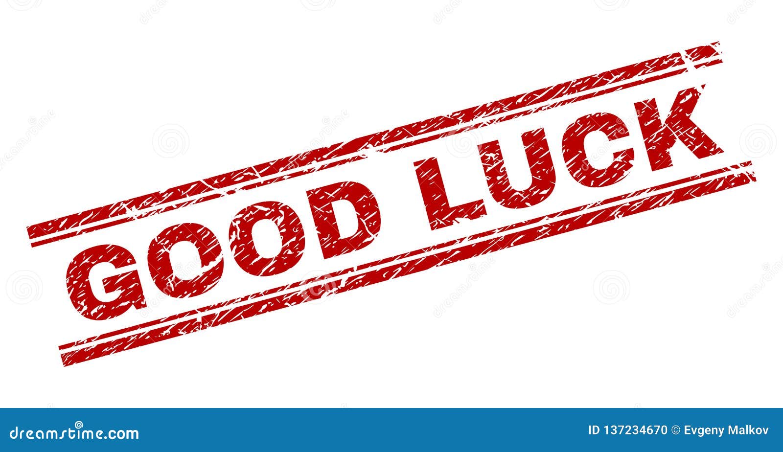 Scratched Textured GOOD LUCK Stamp Seal Stock Vector - Illustration of ...