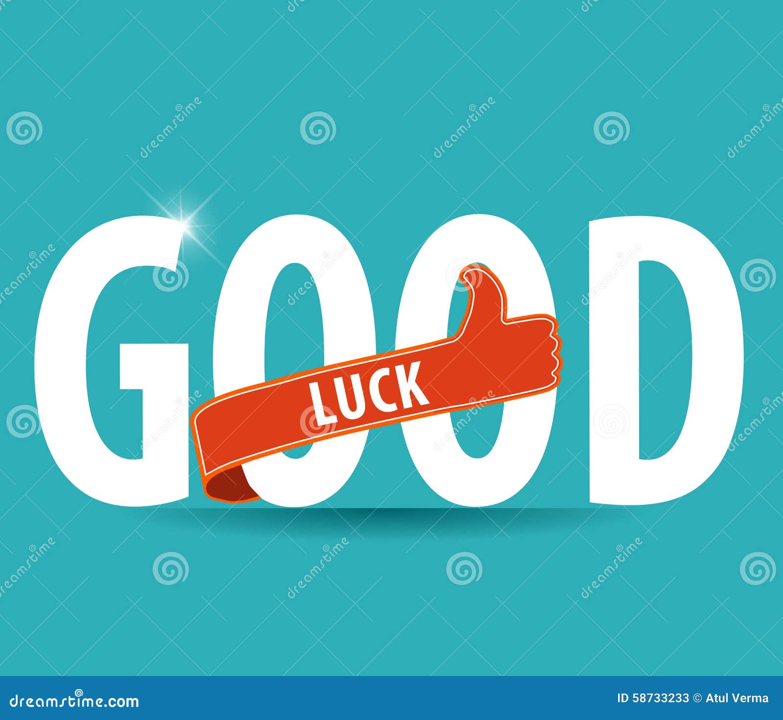 Good Luck Sign with Thumbs Up Stock Vector - Illustration of success ...