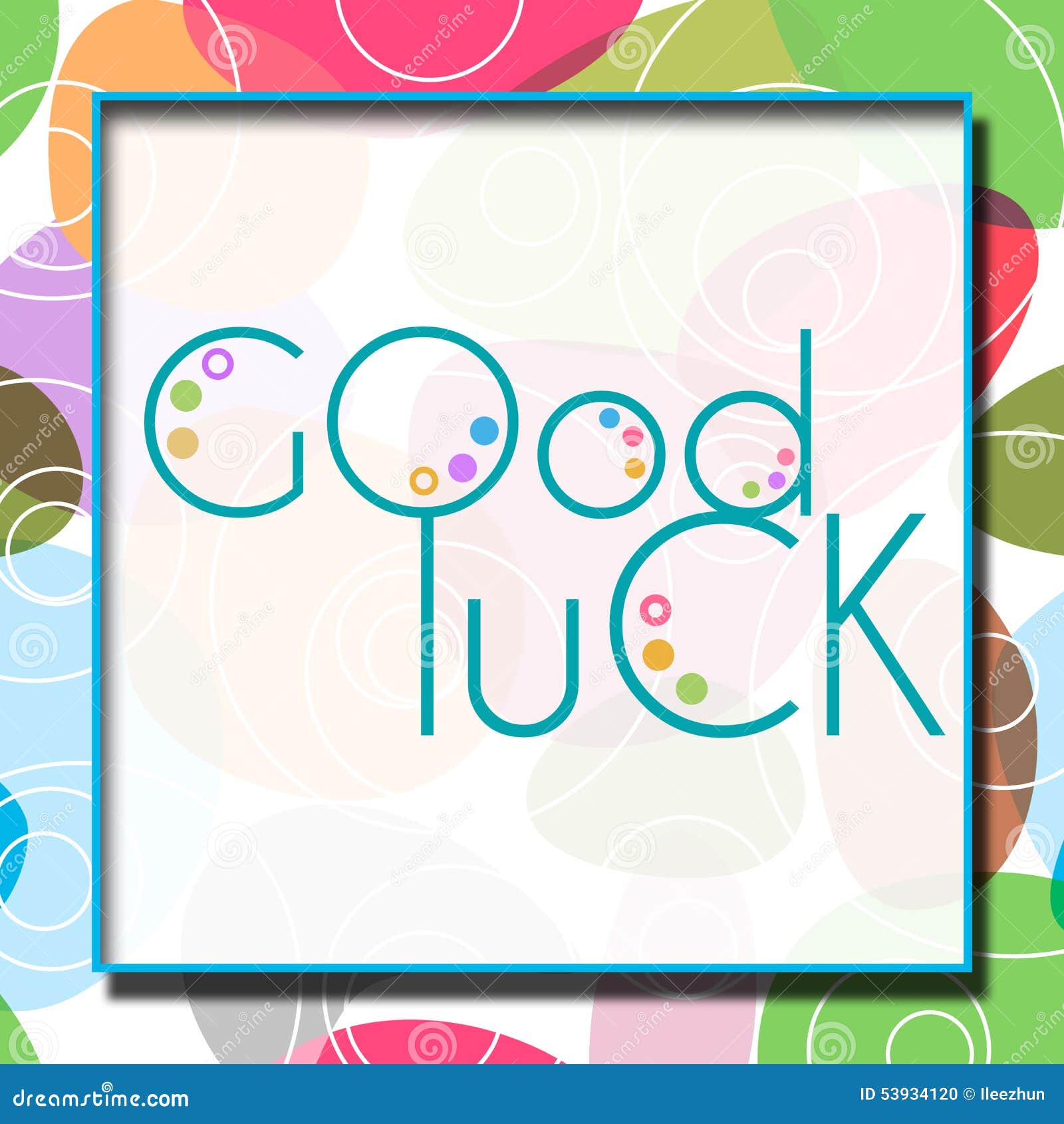 Good Luck Text Colorful Background Stock Illustration - Image: 53934120