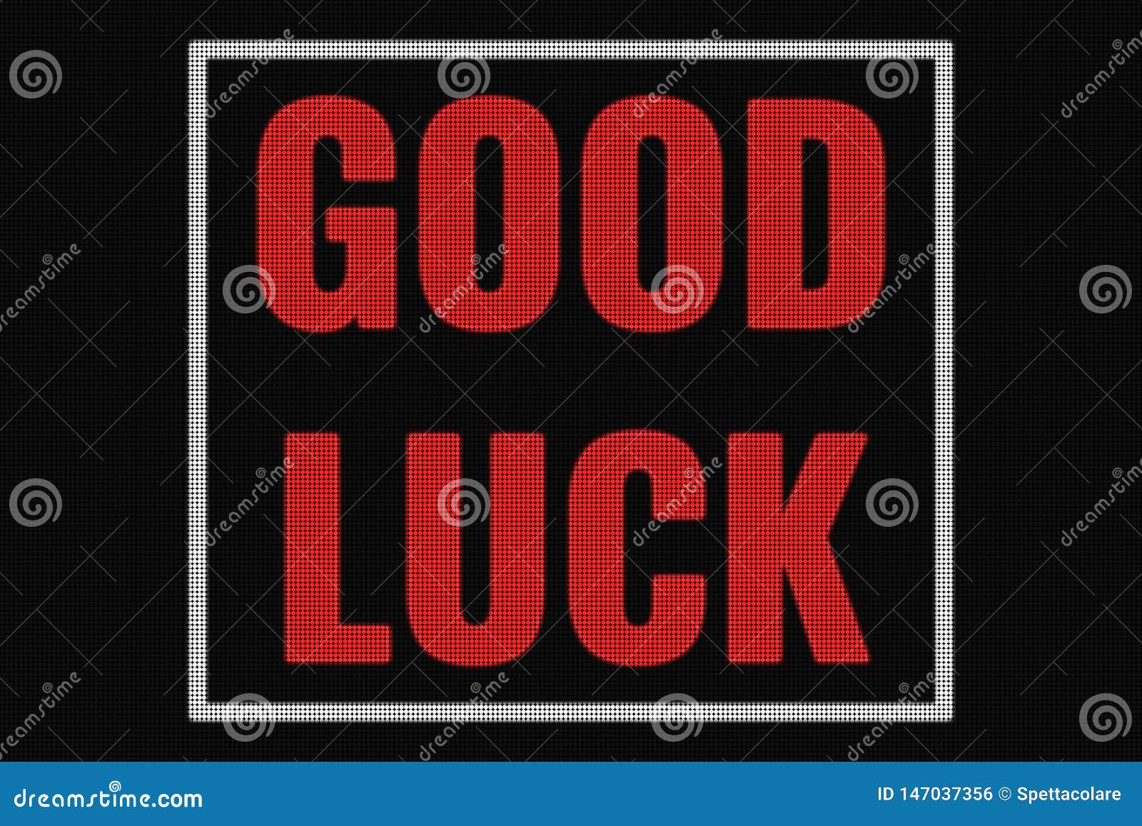 Good Luck Text on Dark Screen Stock Illustration - Illustration of ...