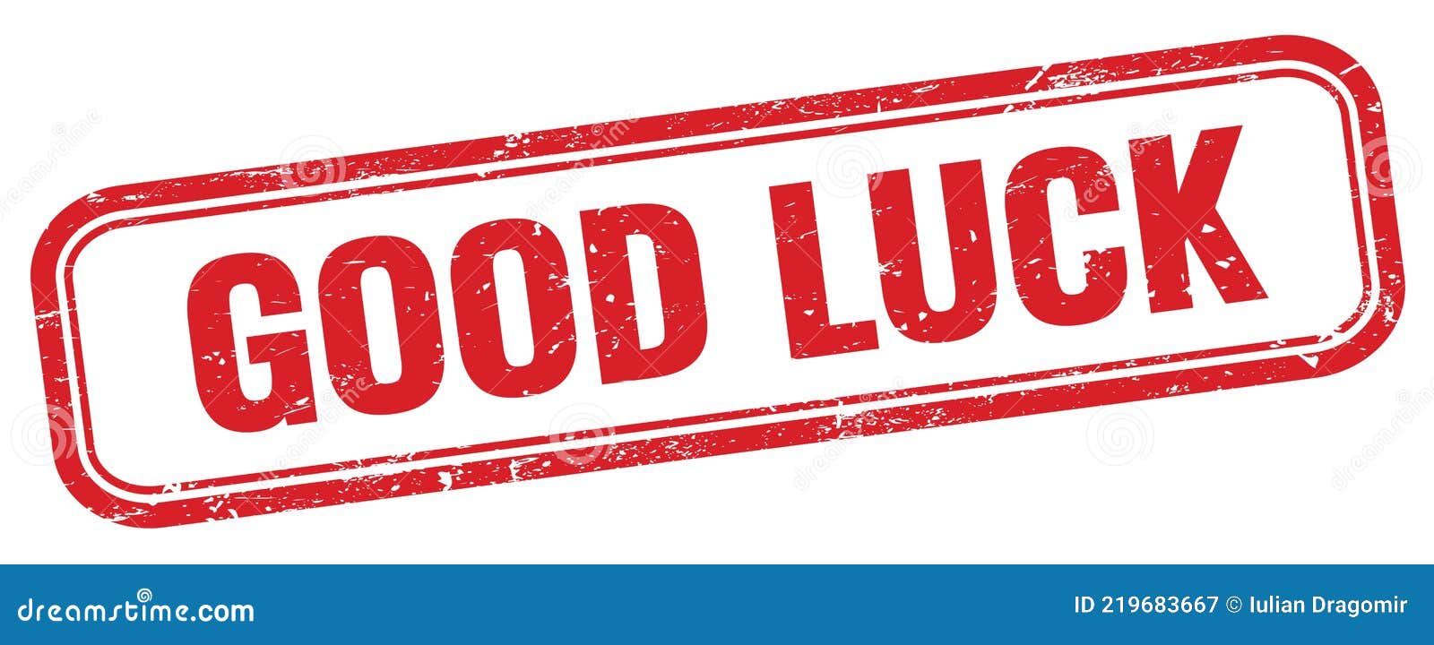 GOOD LUCK Text on Red Grungy Stamp Stock Illustration - Illustration of ...