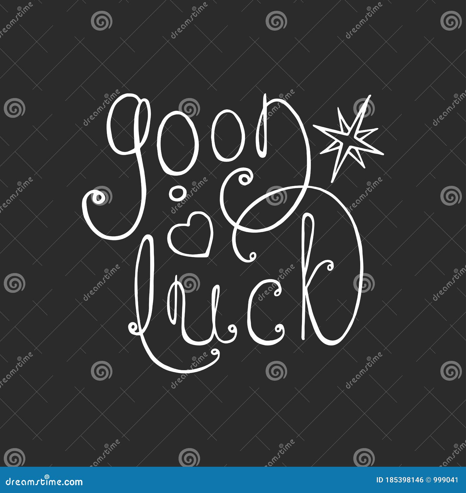 Good Luck. Vector Stock Illustration Eps 10. Outline. Hand Drawing ...