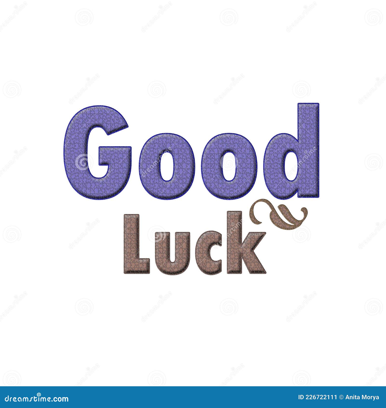 Good Luck Word and White Background Stock Illustration - Illustration ...