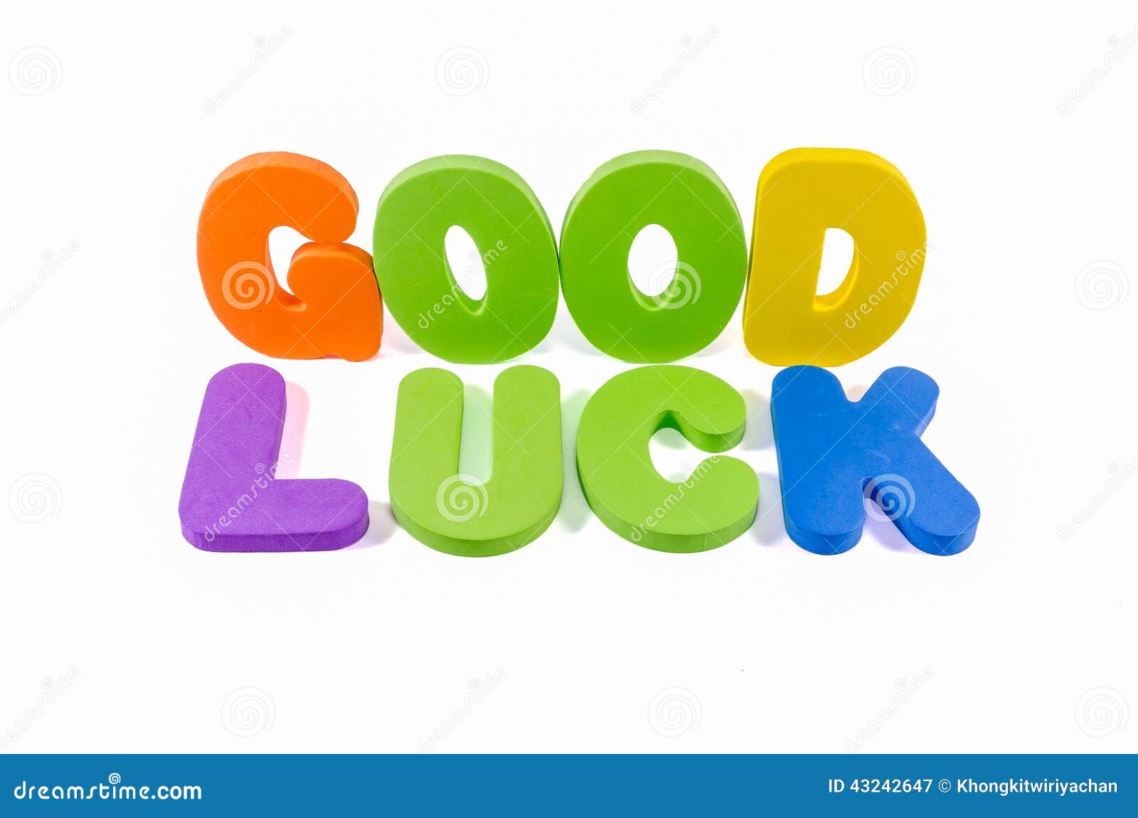 Good luck words colorful stock image. Image of luck, color - 43242647